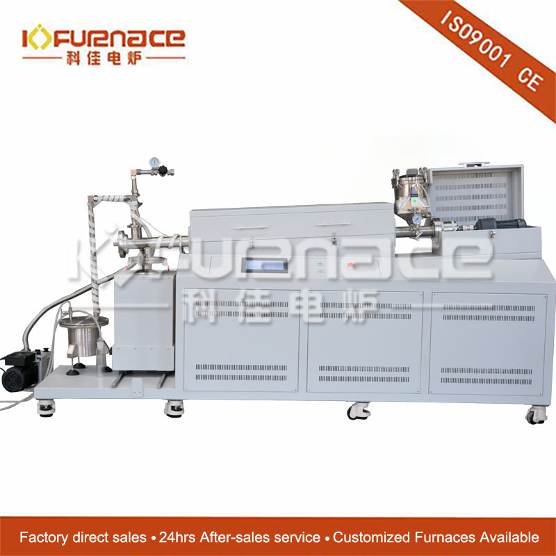 Lab Scale Elastomeric Material Pyrolysis Tube Furnace with Hopper and ...